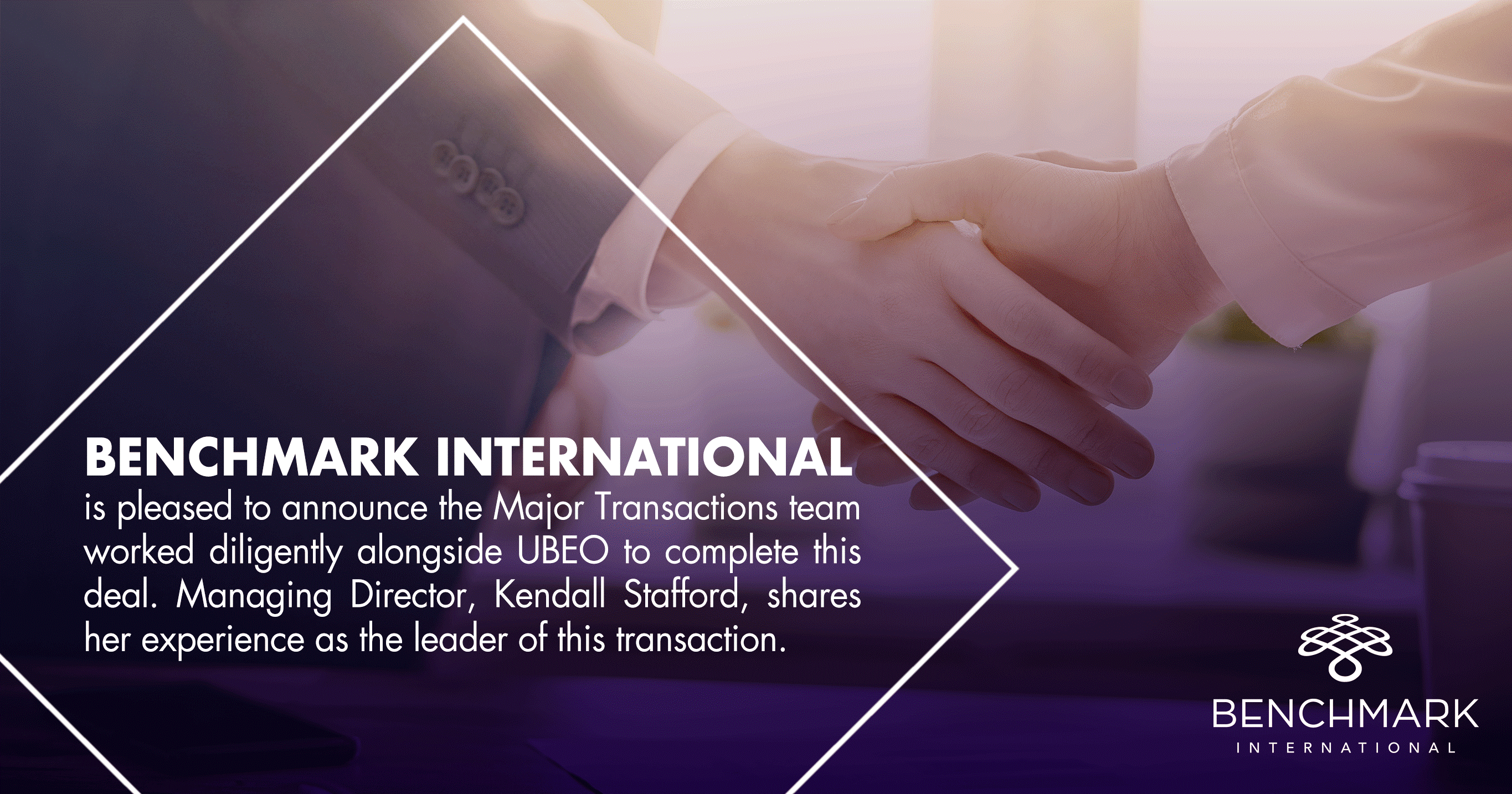 BENCHMARK INTERNATIONAL FACILITATES THE ACQUISITION OF UBEO TO SENTINEL ...