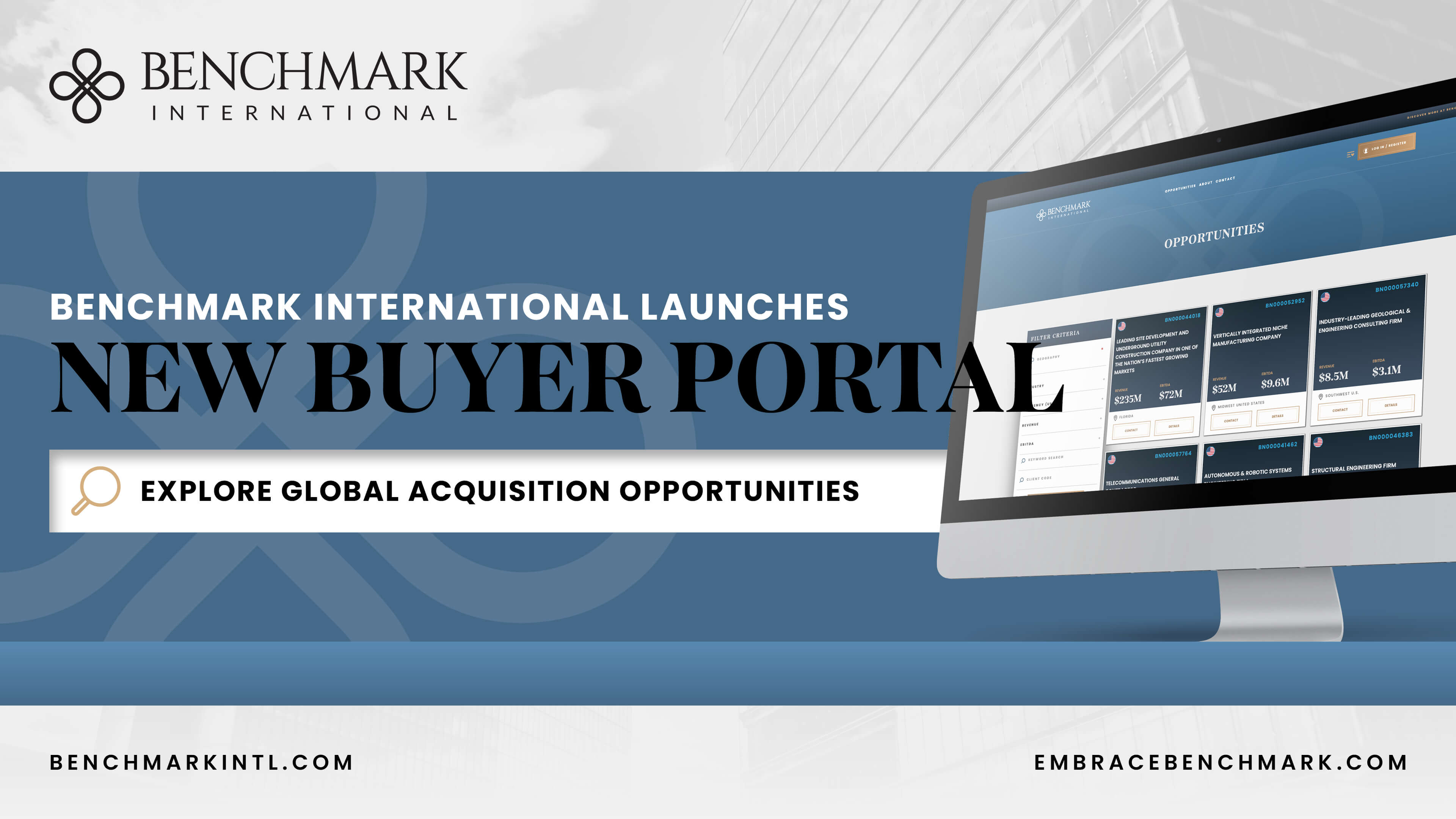 Benchmark International Launches New Buyer Portal