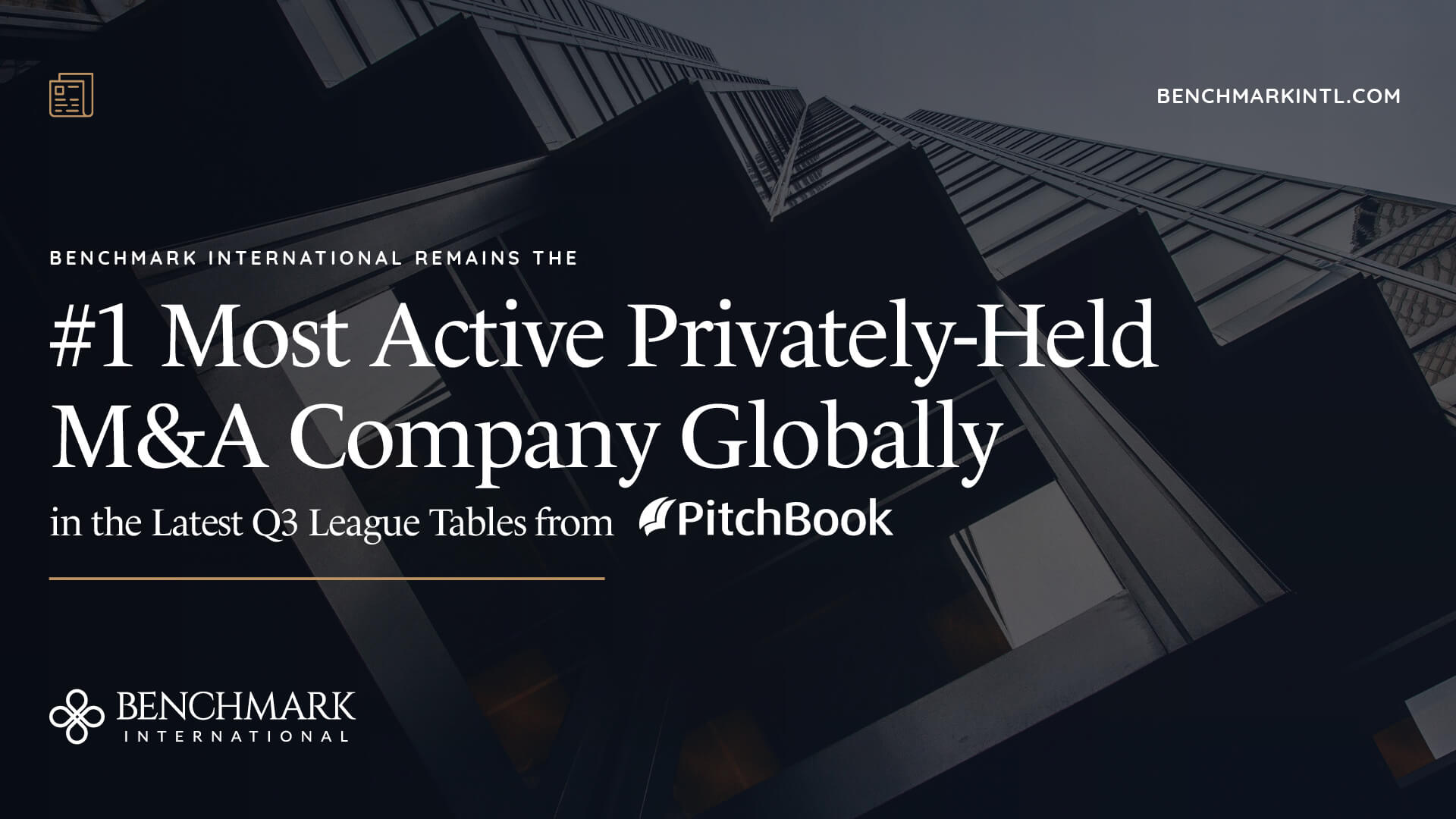 Benchmark International Remains The #1 Most Active Privately-held M&A ...