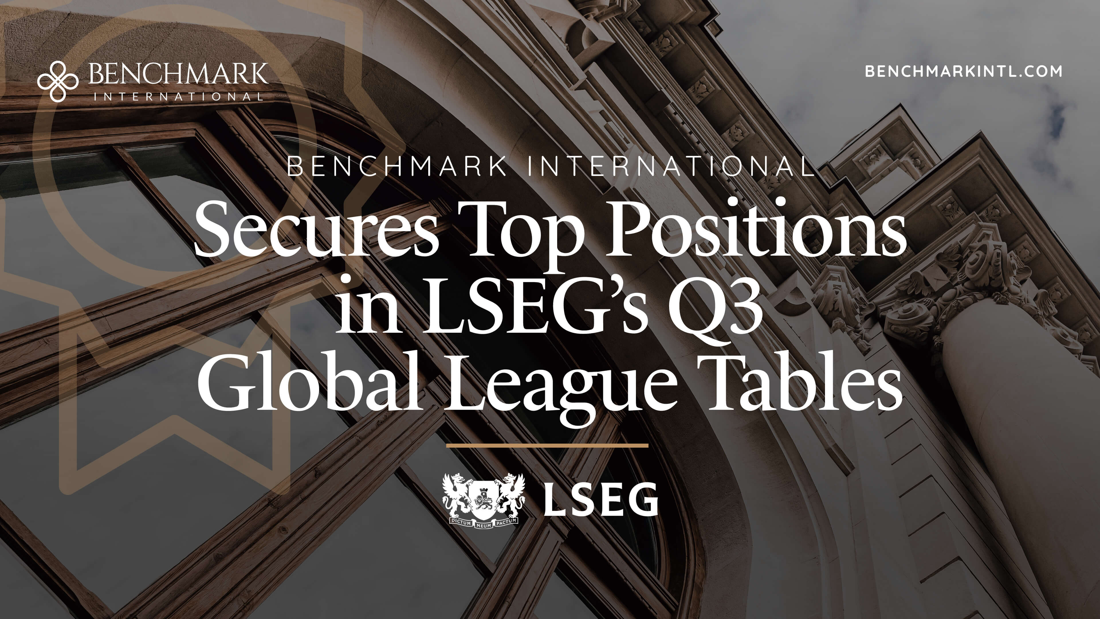 Benchmark International Secures Top Positions in LSEG's Q3 Global ...