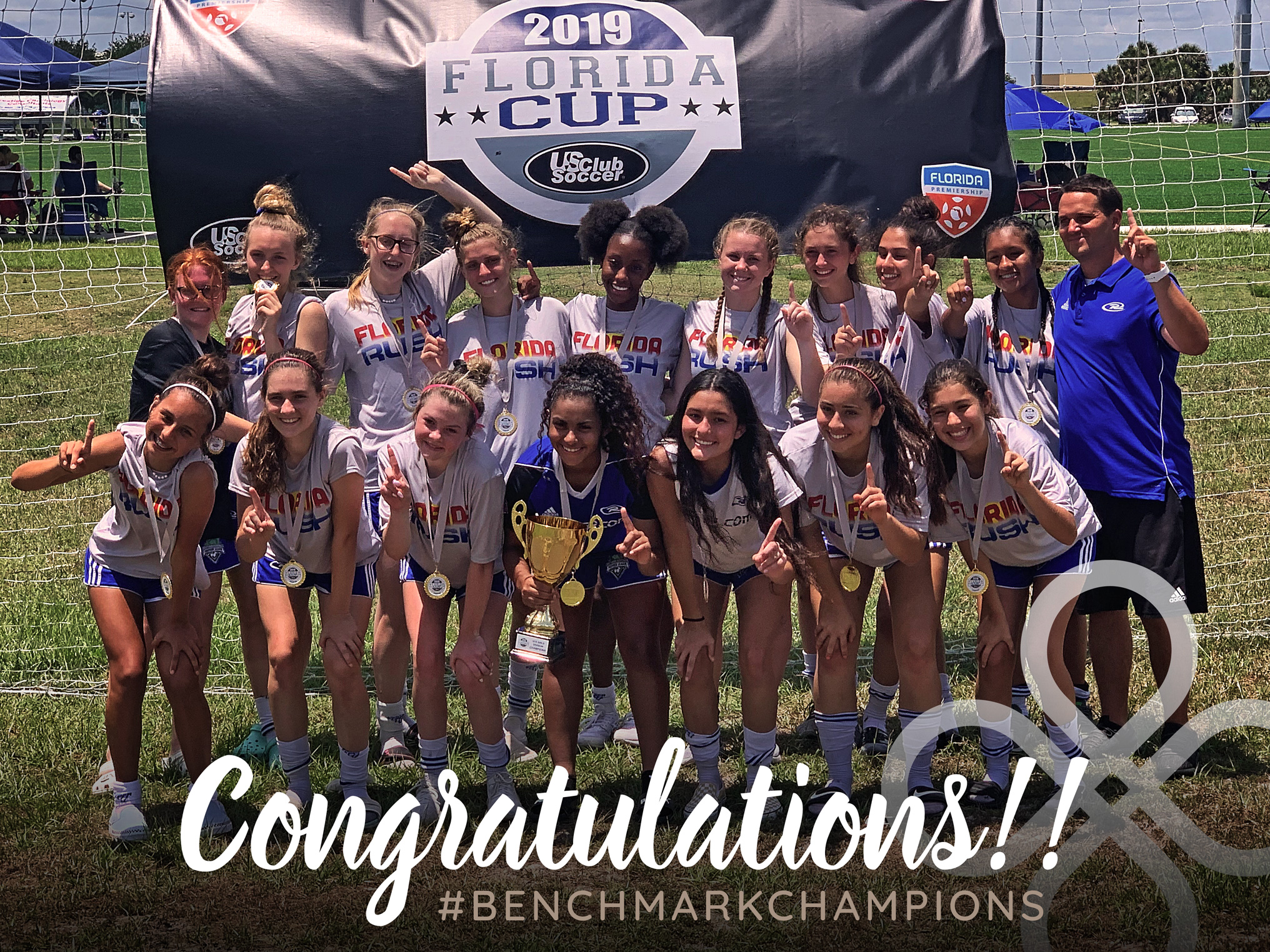 Benchmark International's Florida Rush Girls 04 Won the Florida Cup!
