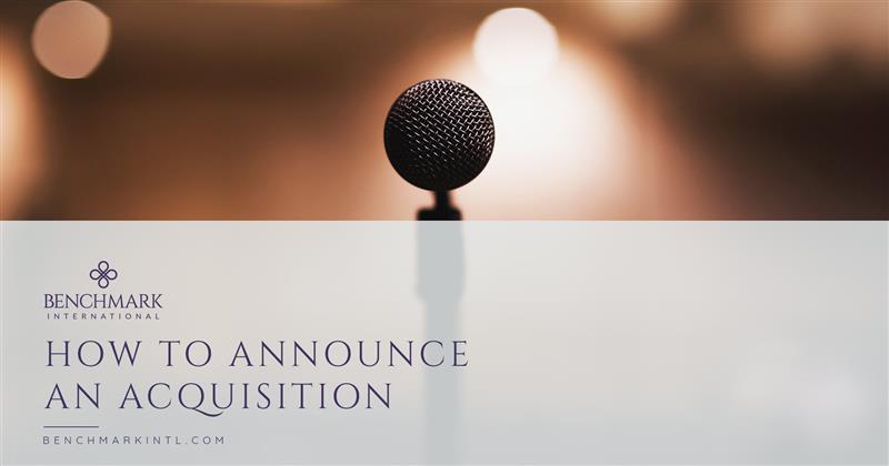 How To Announce An Acquisition