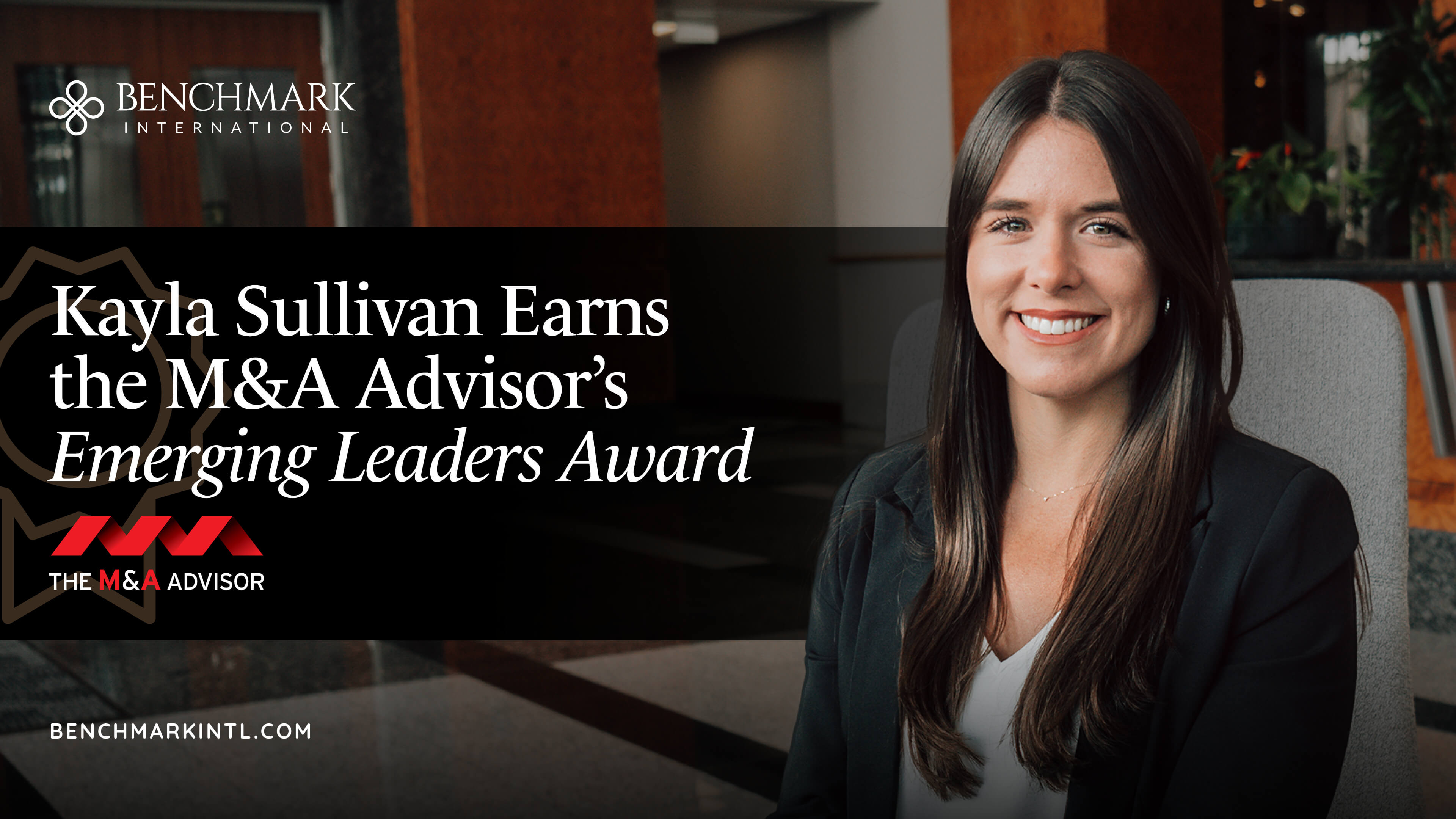 Kayla Sullivan erhält den M&A Advisor's Emerging Leaders Award