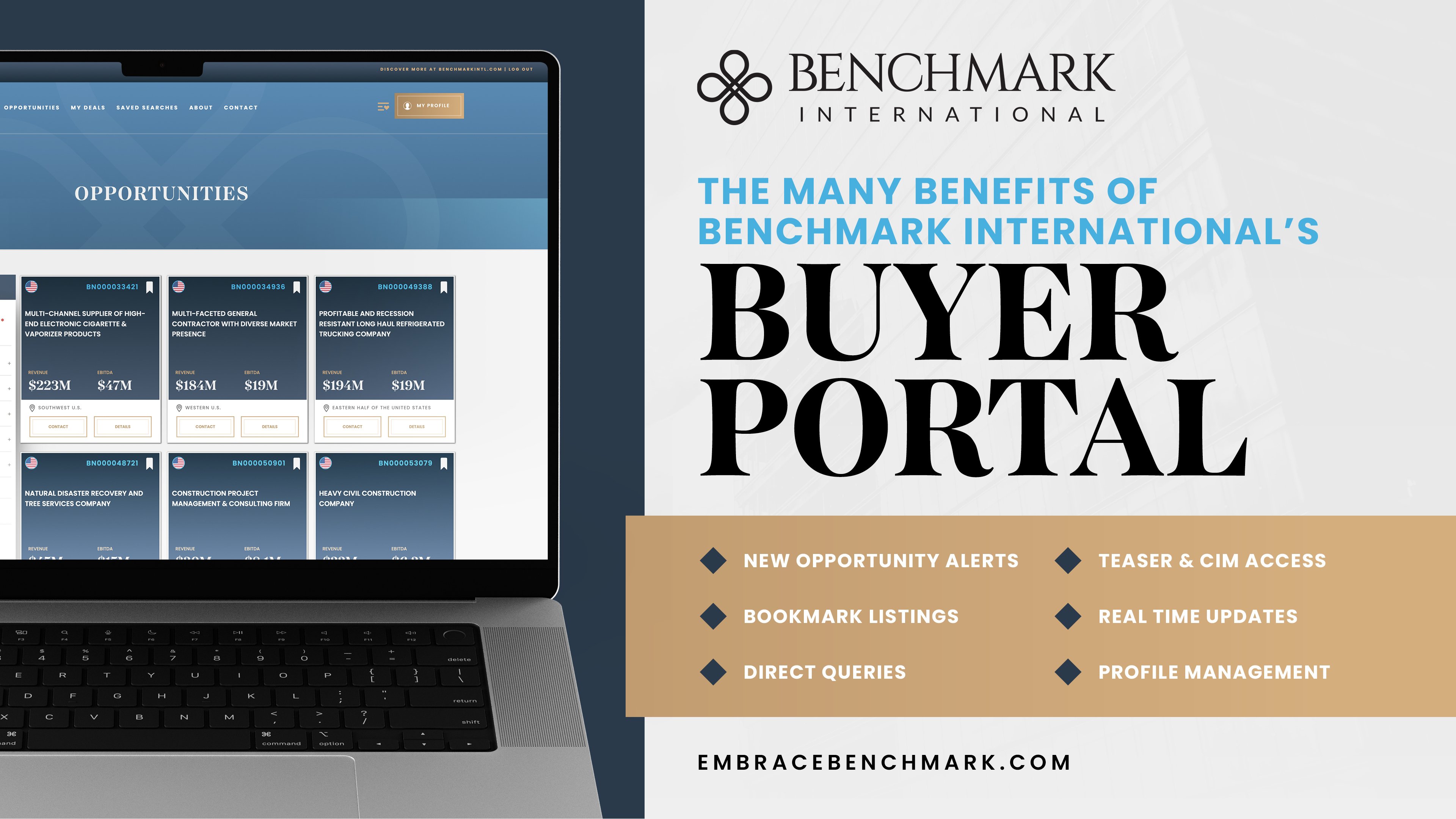 The Many Benefits of Benchmark International’s Buyer Portal